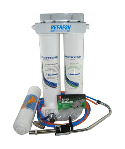 QUSX3-TK TANK Water Triple Under Sink Filter